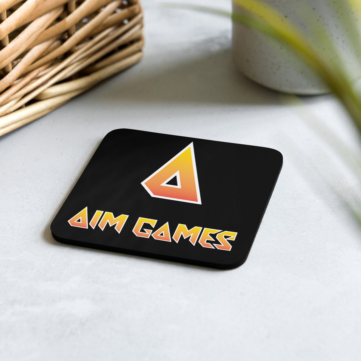 Aim Games Icon/Logo Cork-back coaster| The Aim Games Store
